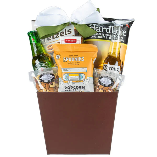 Beer & Snack Celebration Basket – Gift Basket Hub